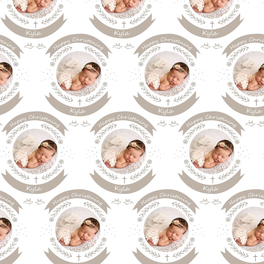 Congratulations Baptism Christening Photo Wrapping Paper