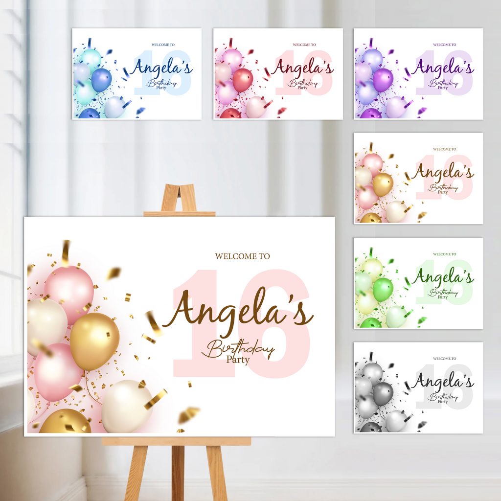 Birthday Party Welcome Board - Get Invited