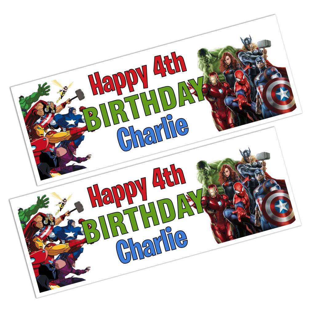 Marvel Happy Birthday Banner - Get Invited