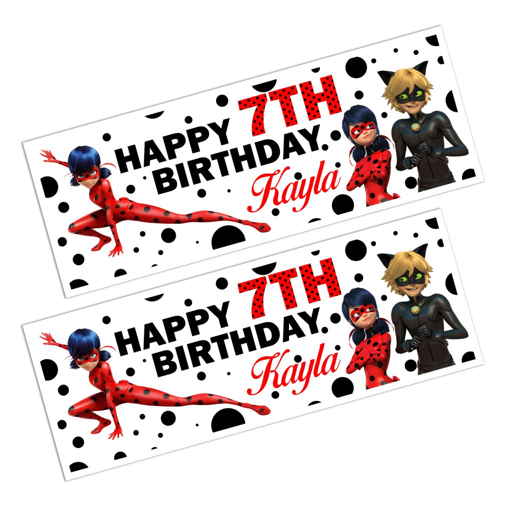 Miraculous Ladybug Happy Birthday Banner