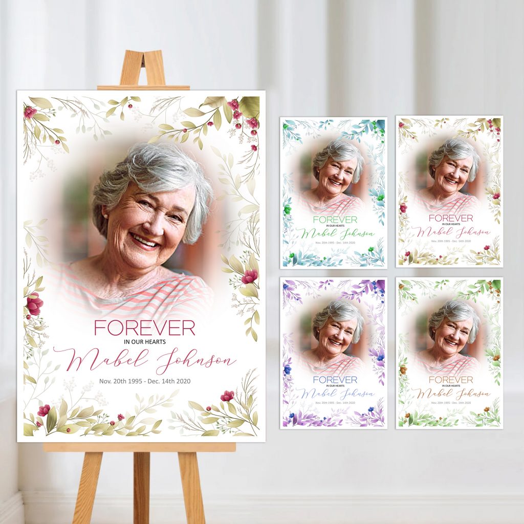 Funeral In Loving Memory Photo Memorial Sign - Get Invited