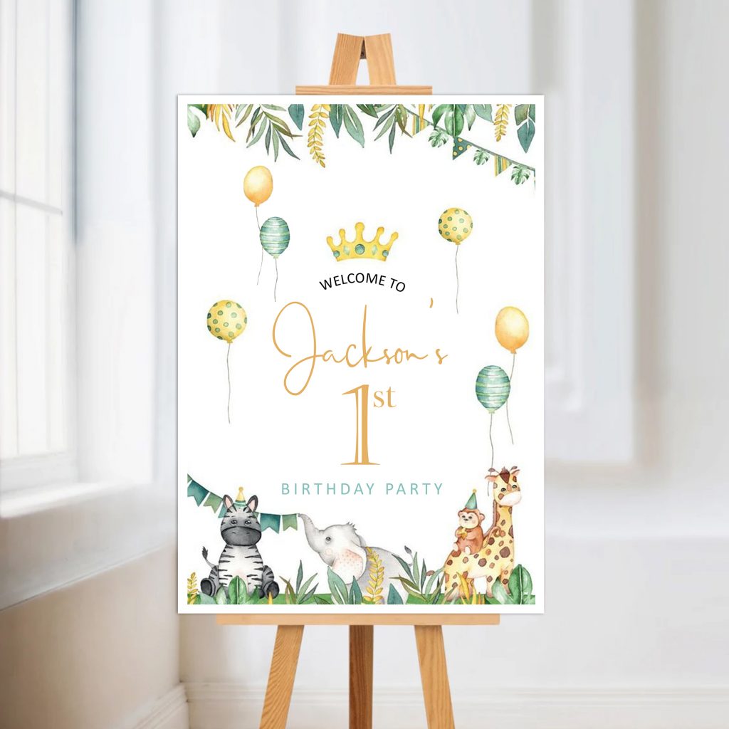 Kids Birthday Party Welcome Sign - Get Invited