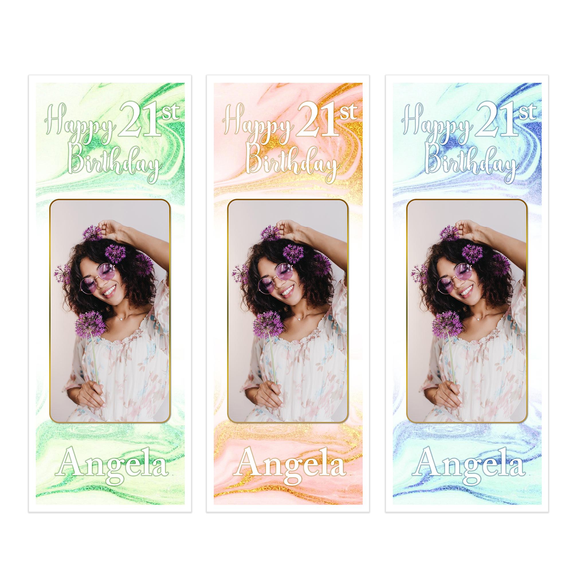 Vertical Happy Birthday Photo Banner